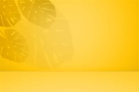 노란 벽 배경에 있는 빈 몬스테라 그림자 질감 패턴 시멘트 여름 열대 미니멀 컨셉 0명에 대한 스톡 사진 및 기타 이미지 0