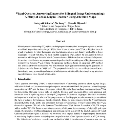 Visual Question Answering Dataset For Bilingual Image Understanding A