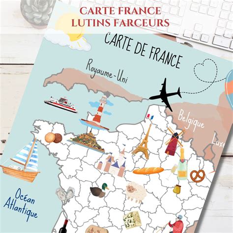 Carte De France Des Lutins Farceurs Imaginange
