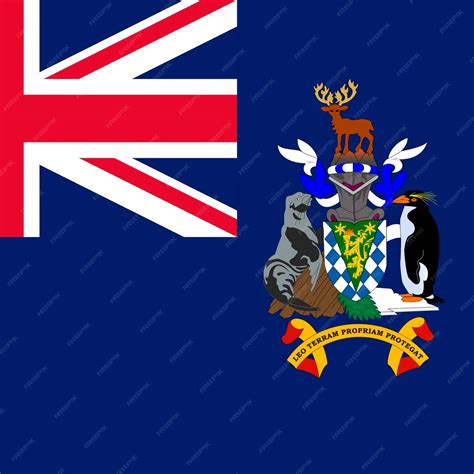Premium Vector South Georgia And The South Sandwich Islands Flag