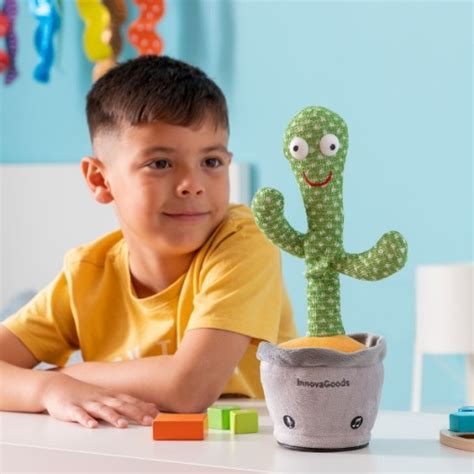 Cactus De Pluș Interactiv Cu Lumini Led Multicolore