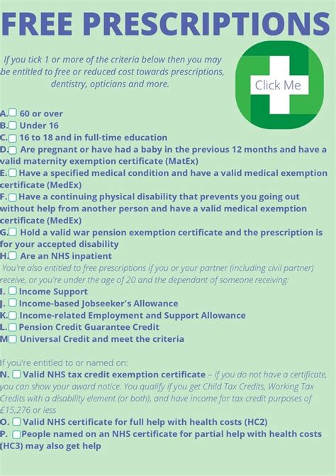 Eligibility For Free Prescriptions Bletchley And Fenny Stratford Town