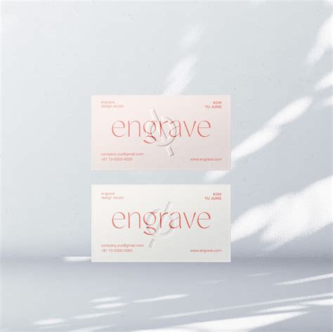 Engrave 디자이너 스튜디오 명함 디자인 명함 포트폴리오 크몽
