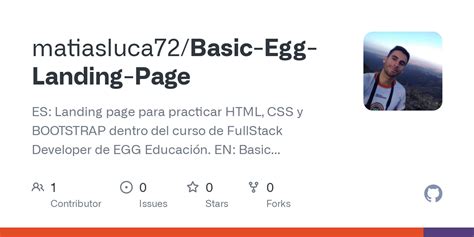 GitHub Matiasluca72 Basic Egg Landing Page ES Landing Page Para