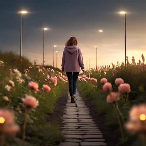 Premium Photo A Person Walking Along A Path Symbolic Of Personal