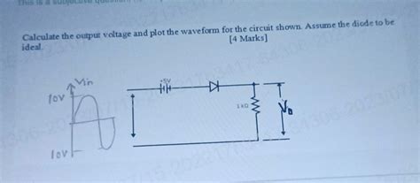 Solved Calculate The Output Voltage And Plot The Waveform Chegg Com