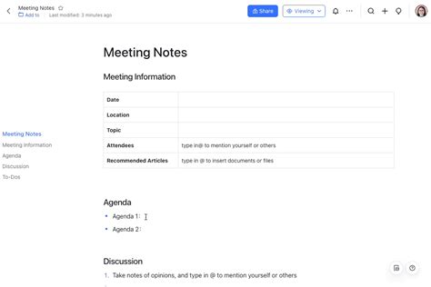 switch to view mode in docs