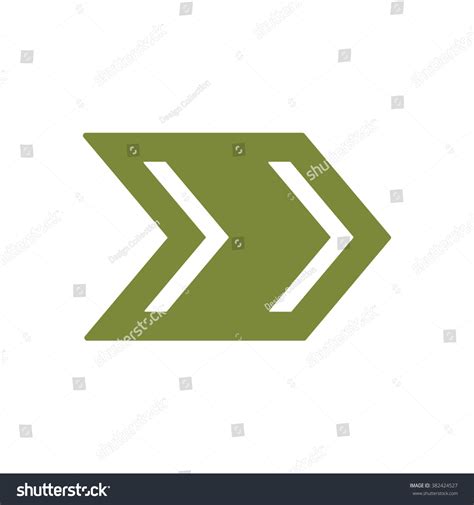Arrow Icon Isolated Flat Design Stock Vector Royalty Free 382424527