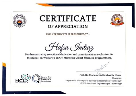 Hafsa Imtiaz On Linkedin C Objectorientedprogramming Volunteering