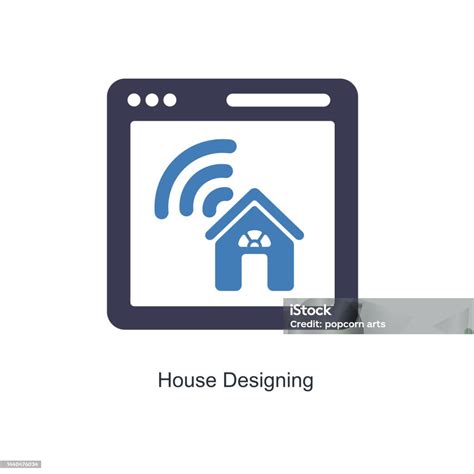 House Designing And Architecture Icon Concept Stock Illustration