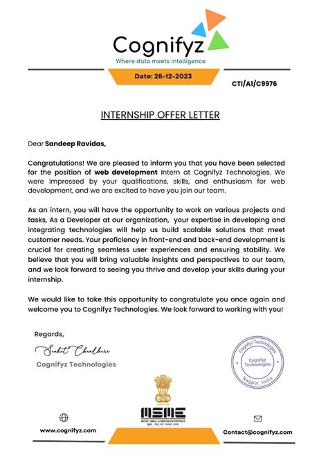 Newbeginnings Webdeveloper Internship Careerjourney Cognifyztechnologies Sandeep Ravidas