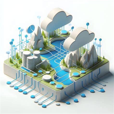 Premium Photo 3d Flat Icon Algorithmic Archipelago Concept Islands