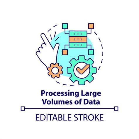 Premium Vector Processing Large Volumes Of Data Concept Icon