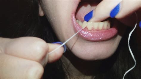 Cleaning My Teeth With Dental Floss Lady Trixie Clips4sale