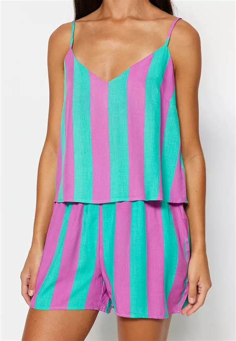 Buy Trendyol Striped Pajamas Set Online Zalora Malaysia