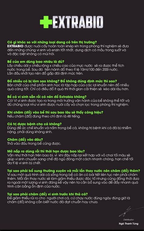 Men Vi Sinh Extra Bio cao cấp cho cá cảnh Hàng Công ty Vi Sinh ExtraBio 250ml Cacanh Saigon