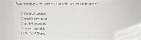 Solved Faster Communication And Synchronization Are Two