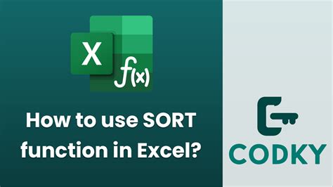 How To Use Sort Function In Excel Codky