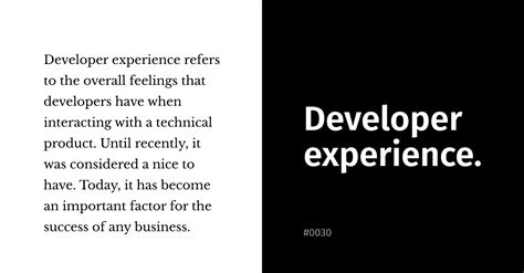 Developer Experience