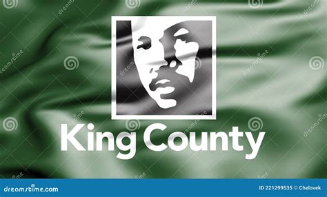 Flag Of King County Washington State Usa 3d Illustration Editorial