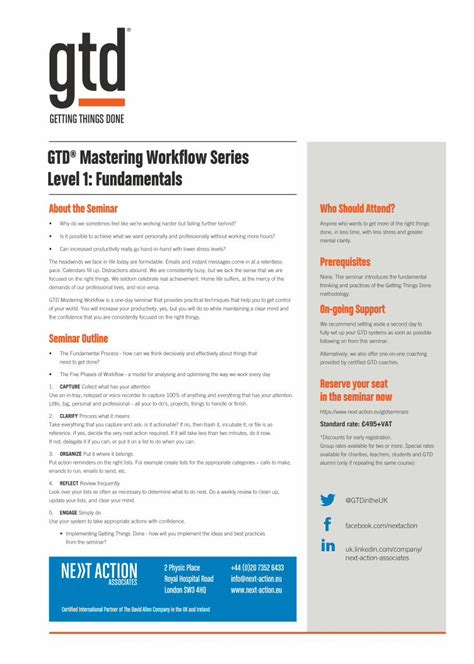 Pdf Gtd® Mastering Workflow Series Level 1 Fundamentals · Pdf File Pdf Gtd® Mastering Workflow Series Level 1 Fundamentals · Pdf File