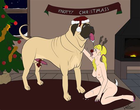 Rule 34 Blonde Hair Candy Keltaar Canine Christmas Deer Girl Domestic