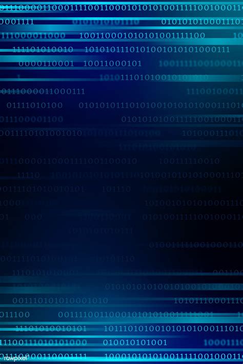 Vector Can Vector Free Computer Coding Binary Code Technology Background Electric Blue