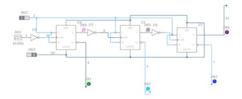 3 Bit Up Down Synchronous Counter Multisim Live
