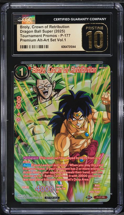 2025 Dragon Ball Super Tournament Alt Art Vol 1 Broly Crown