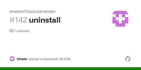 Uninstall Issue Jonaskohl CapsLockIndicator GitHub