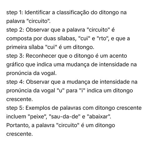 Solved Circuito é Um Ditongo Tritongo Ou Hiato Others