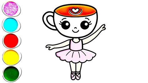 How To Draw The Cappuccino Ballerina Kawaii Easy Italian Brainrot In