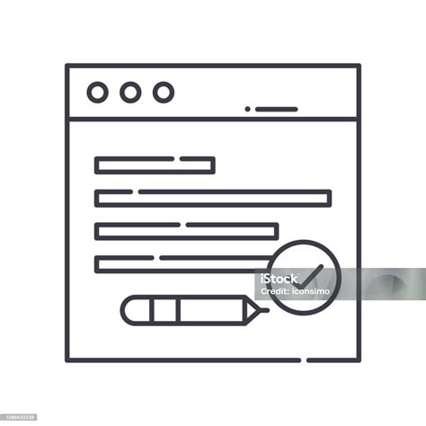 Dns 관리 아이콘 선형 격리 된 그림 얇은 줄 벡터 웹 디자인 기호 흰색 배경에 편집 가능한 스트로크와 개요 개념 기호 가상현실에 대한 스톡 벡터 아트 및 기타 이미지