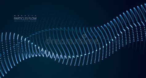 Flowing Energy Particles Wave Of Blurred Lights Blurred Round Lights Vector Effect