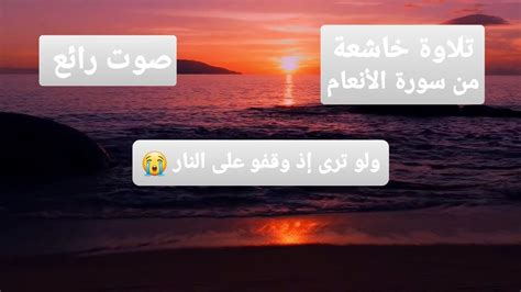 تلاوة خاشعة بصوت رائع ولو ترى إذ وقفو على النار فقالو يا ليتنا نرد