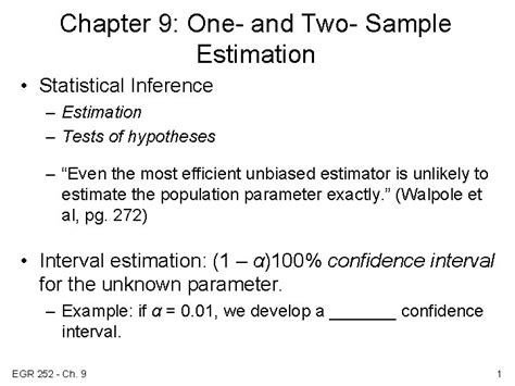 Chapter 9 One And Two Sample Estimation Statistical