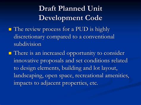 Ppt Draft Planned Unit Development Code Powerpoint Presentation Free