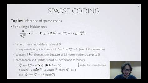 Neural Networks 82 Sparse Coding Inference Ista Algorithm