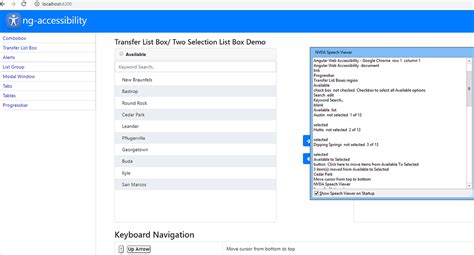 Web Accessibility Angular Web Component To Toggle Options Between Two Listboxs By Karthik