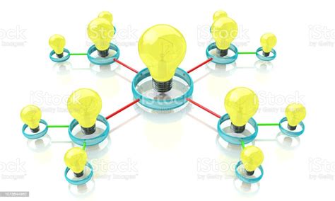 디자인의 혁신 및 통신에 관련 된 정보에 대 한 아이디어의 네트워크 3 차원 일러스트 레이 션 0명에 대한 스톡 사진 및 기타