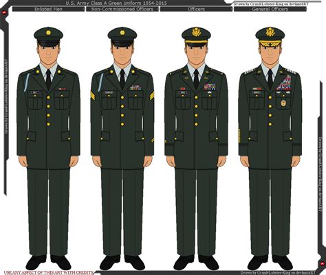Us Army Class A Green Uniforms 1954 2015 By Grand Lobster King On