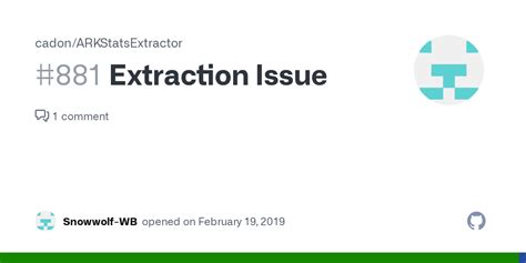 Extraction Issue · Issue 881 · Cadon Arkstatsextractor · Github