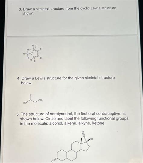 [solved] 3 Draw A Skeletal Structure From The Cyclic Lewi