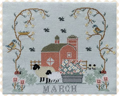 Barn Calendar March Twinpeak Primitives