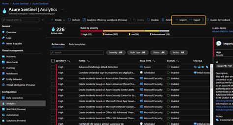 How To Import And Export Azure Sentinel Analytics Rules Using The