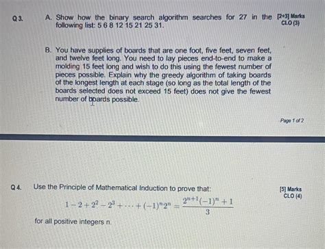 Solved Q3 A Show How The Binary Search Algorithm Searches