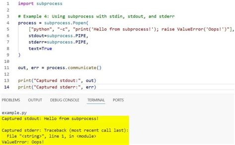 python stdin stdout and stderr