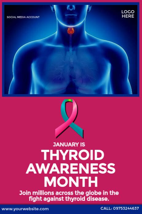 Thyroid Awareness Month Poster Template Postermywall