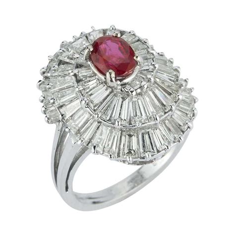 Ruby Diamond Gold Ballerina Ring For Sale At 1stdibs
