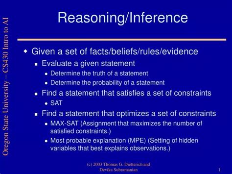 PPT Reasoning Inference PowerPoint Presentation Free Download ID